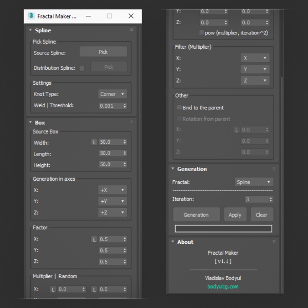 Fractal Maker | 3ds Max Scripts & Tools | BodyulCG.com